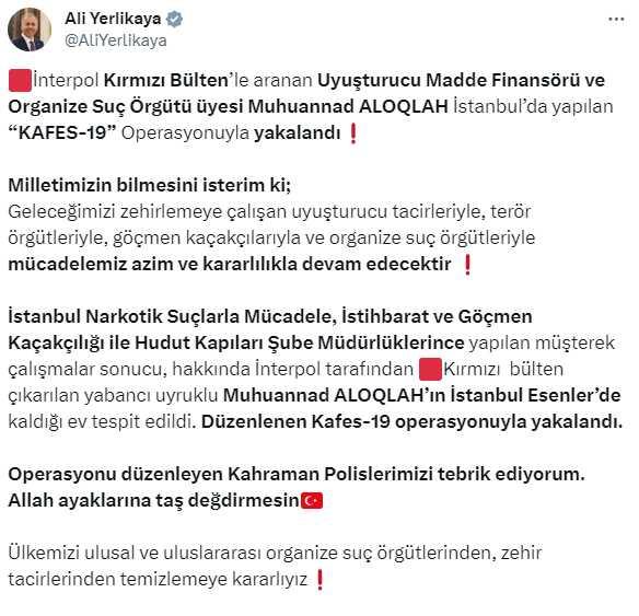 Interpol'ün kırmızı bültenle aradığı uyuşturucu baronu İstanbul'da ... Interpol'ün kırmızı bültenle aradığı uyuşturucu baronu İstanbul'da ...