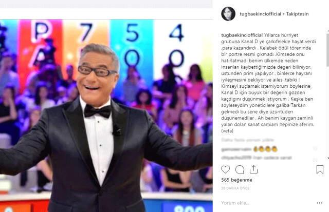 Tuğba Ekinci'den, Altın Kelebek Ödülleri Törenine Mehmet Ali Erbil ...