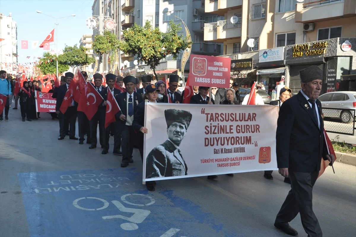 Tarsus'un düşman işgalinden kurtuluşunun 102. yıl dönümü törenle ...