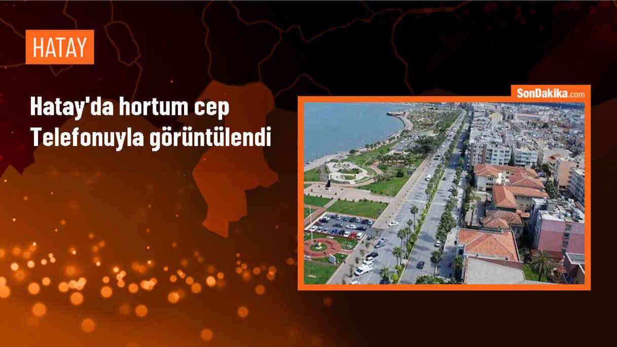 Hatay'da sahilde oluşan hortum cep telefonuyla kaydedildi - Son Dakika