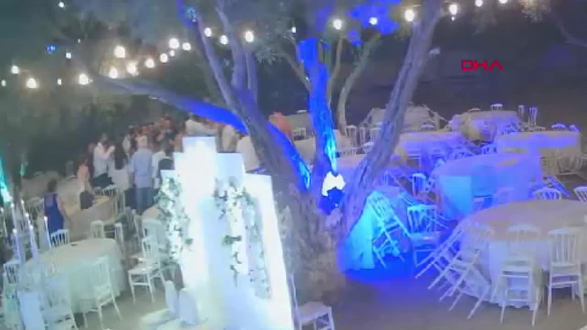Bodrum'da düğün salonunda çıkan kavga güvenlik kamerasına yansıdı - Son ...
