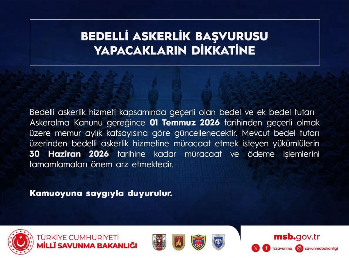 MSB tarih verip uyardı! Bedelli askerliğe zam geliyor - Son Dakika