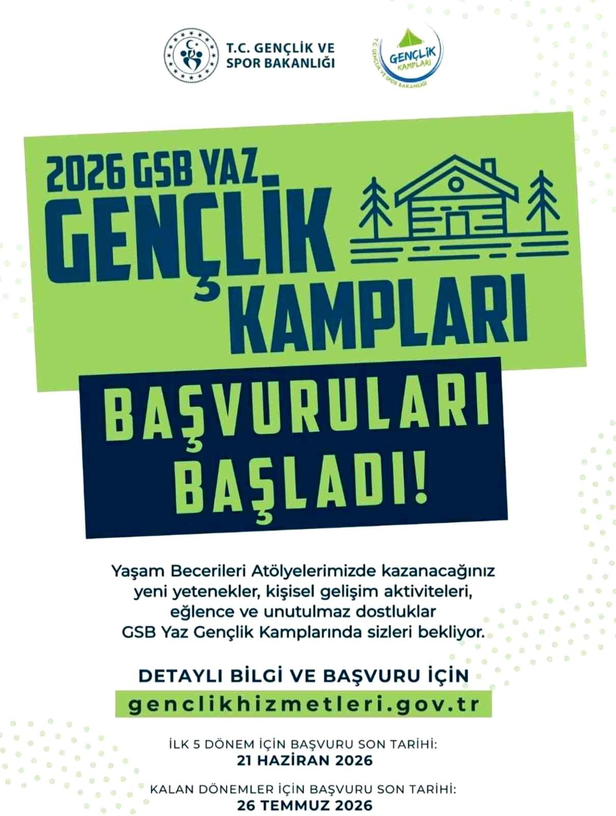 2026 Yaz Gençlik Kampları Başvuruları Açıldı - Son Dakika