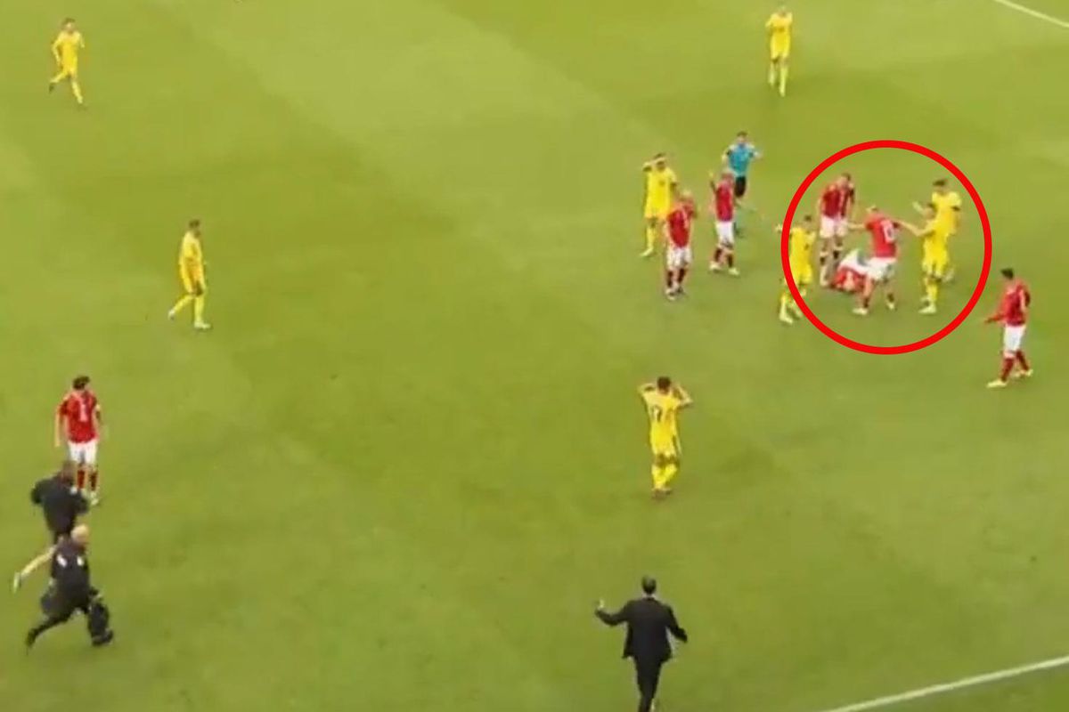 Christian Eriksen maç içerisinde yine yere yığıldı - Son Dakika